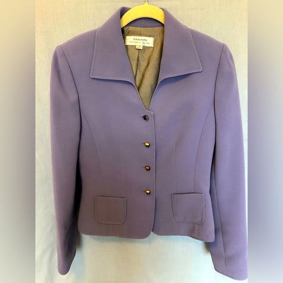 Jackets & Coats | Tahari Periwinkle Suit Jacket Looks Great With A ...
